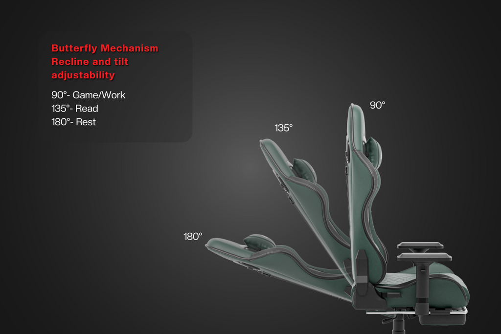 Green Soul Ghost Gaming Chair With Integrated Footrest