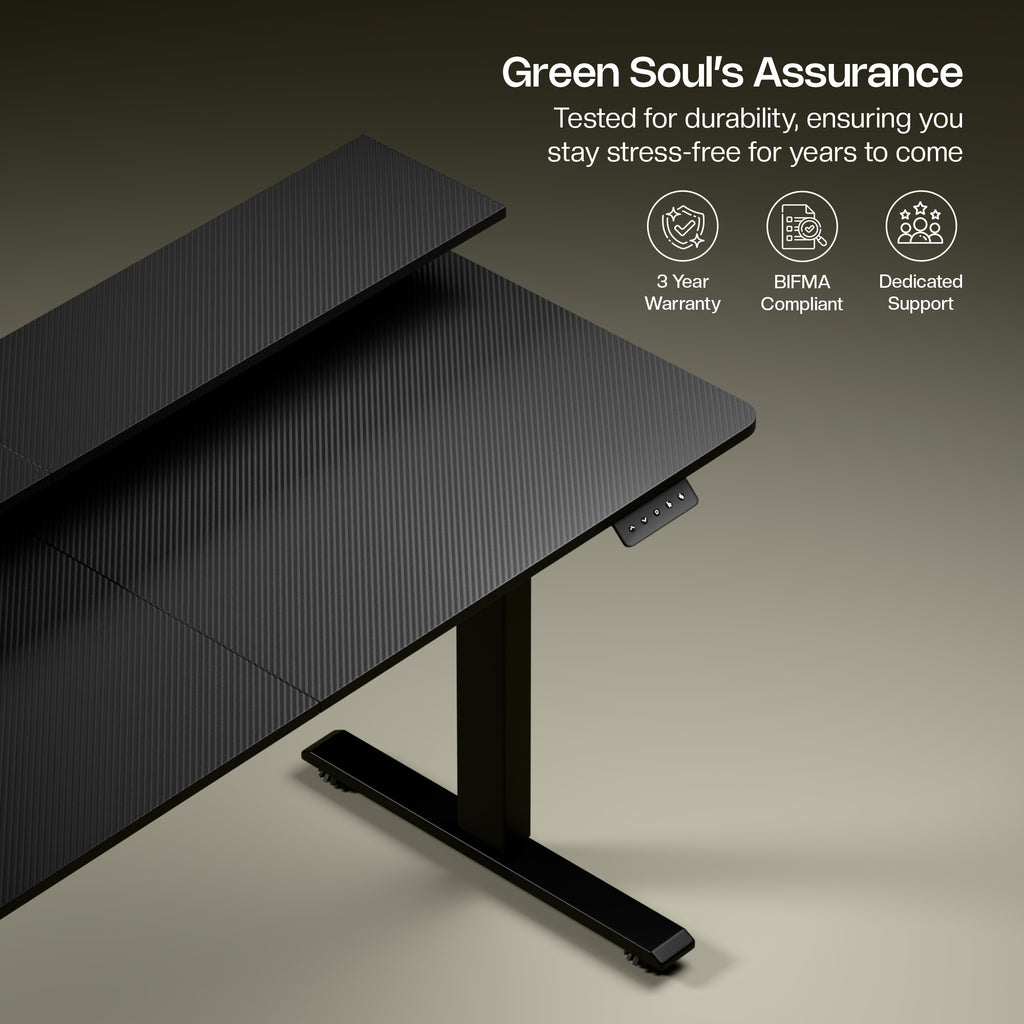 Height Adjustable Study Table – Elevate Electric Desk | Green Soul
