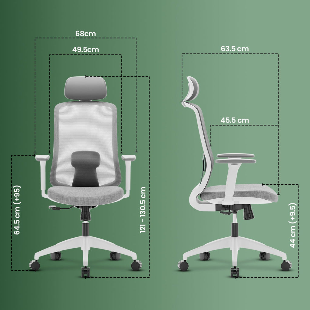 Buy Green Soul Renewed Cosmos High Back Premium Office Chair Grey