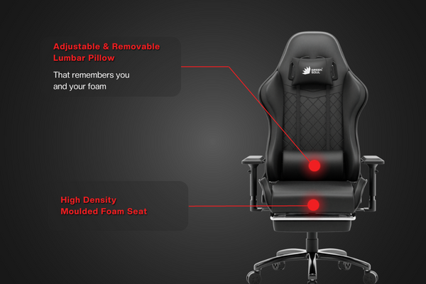 Green Soul Ghost Gaming Chair With Integrated Footrest