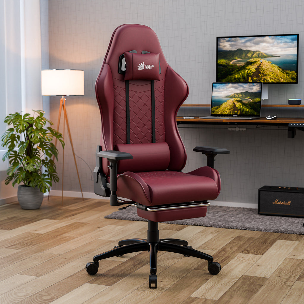 Green Soul Ghost Gaming Chair With Integrated Footrest