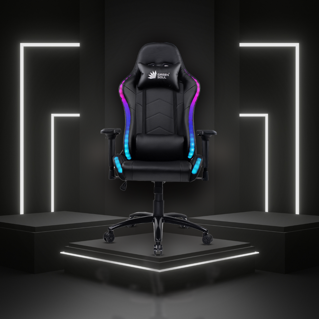 Green Soul Renewed Thunder Gaming Chair with LED RGB Lights